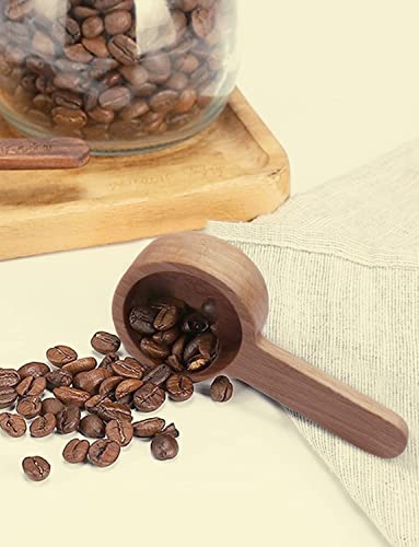 Wooden Coffee Spoon, Coffee Scoop Measuring for Coffee Beans, Whole Beans Ground Beans or Tea, Home Kitchen Tools Utensils (3.8in, beech)