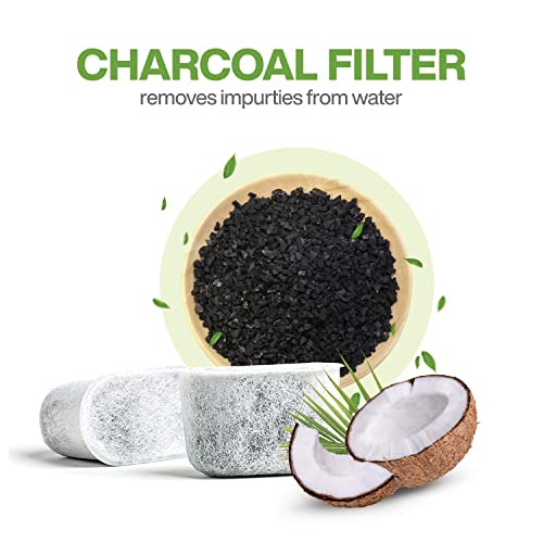 6-Pack Replacement Charcoal Water Filters Compatible with Breville BWF100 and Keurig Brewers - Premium Activated Charcoal Filters For All Breville Coffee Makers and Keurig 2.0 & 1.0 Machines