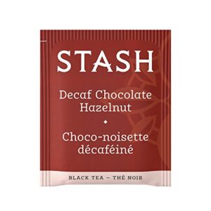 Stash Tea Decaf Chocolate Hazelnut Black Tea - Decaf, Non-GMO Project Verified Premium Tea with No Artificial Ingredients, 18 Count (Pack of 6) - 108 Bags Total