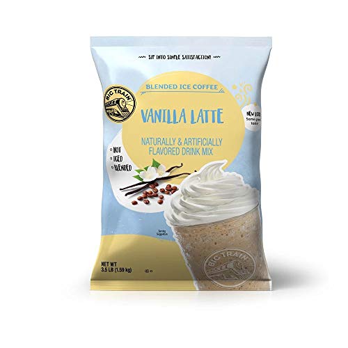 Big Train Blended Ice Coffee Iced Coffee Mix Vanilla Latte 3.5 lb Bulk Bag - Single Bag, Package may vary