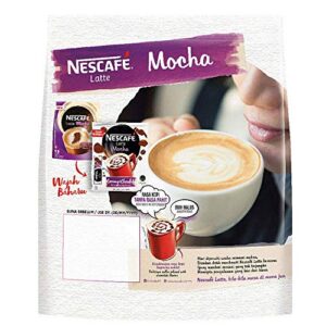 Nescafe 3 in 1 MOCHA Coffee Latte - Instant Coffee Packets - Single Serve Flavored Coffee Mix (15 Sticks)