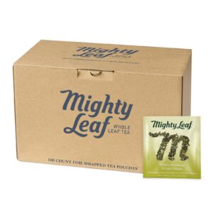 mighty leaf tea white orchard tea pouches, 100 pouches