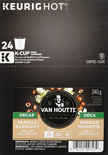 Van Houtte Vanilla Hazelnut Decaf K-Cups, 24-Count, 8.46 Oz