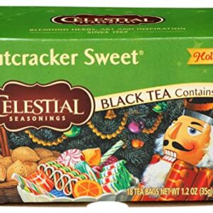 Celestial Seasonings Black Tea, Nutcracker Sweet, 18 Count