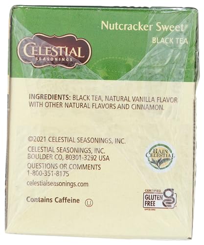 Celestial Seasonings Black Tea, Nutcracker Sweet, 18 Count