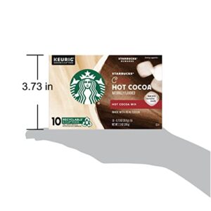 Starbucks Classic Hot Cocoa K-Cup Pods, Made with Real Cocoa & Nonfat Milk, K-Cup Pods for Keurig Brewing System, 10 CT K-Cups Per Box (10 Count (Pack of 2))