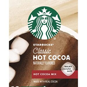 Starbucks Classic Hot Cocoa K-Cup Pods, Made with Real Cocoa & Nonfat Milk, K-Cup Pods for Keurig Brewing System, 10 CT K-Cups Per Box (10 Count (Pack of 2))