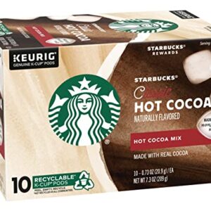 Starbucks Classic Hot Cocoa K-Cup Pods, Made with Real Cocoa & Nonfat Milk, K-Cup Pods for Keurig Brewing System, 10 CT K-Cups Per Box (10 Count (Pack of 2))