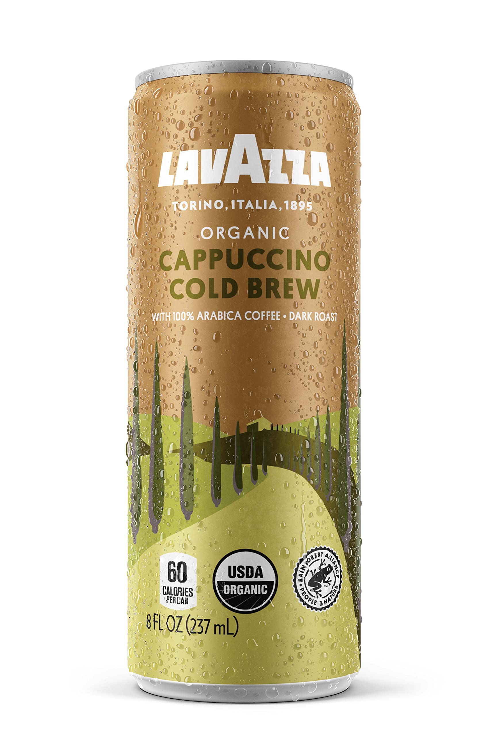 Lavazza Organic Cappuccino Cold Brew Coffee - (8 Fluid Ounce - Pack of 4)