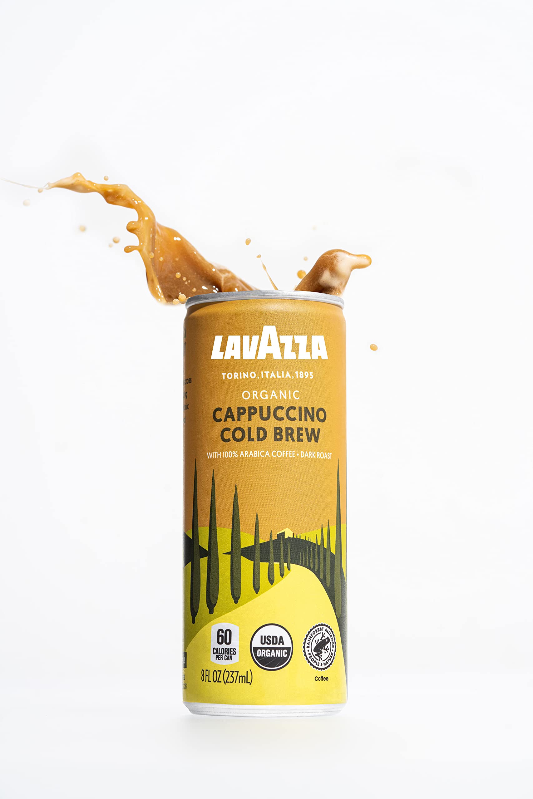 Lavazza Organic Cappuccino Cold Brew Coffee - (8 Fluid Ounce - Pack of 4)