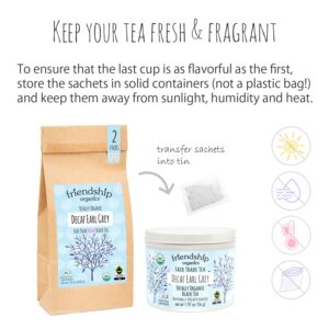 Friendship Organics Decaf Earl Grey Tea Bags, Organic and Fair Trade 36 Count