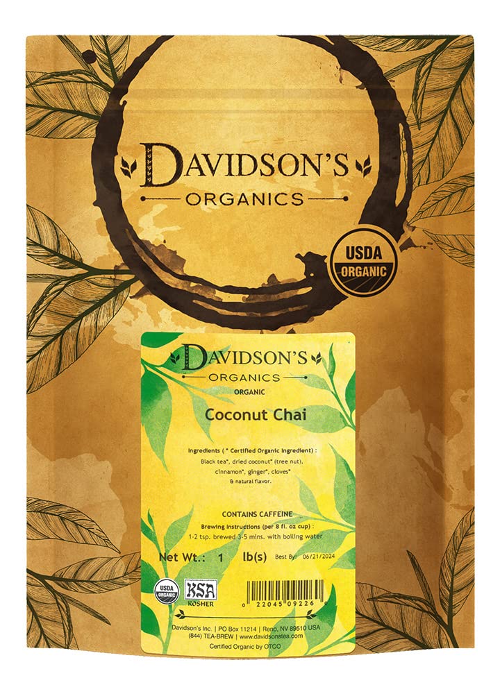 Davidson's Organics, Coconut Chai, Loose Leaf Tea, 16-Ounce Bag