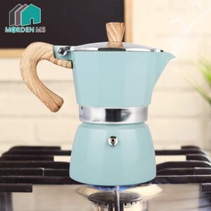 MORDEN MS Moka Pot Stovetop Espresso Maker 3 Cup - 5 oz Italian Coffee Maker, Manual Cuban Coffee Percolator Machine Italian Espresso Greca Coffee Maker for Cappuccino or Latte