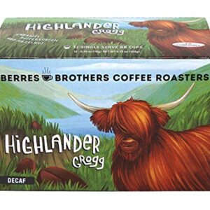 Berres Brothers Highlander Grogg Decaf Coffee 12 Count Single Serve Pods Compatible with Keurig K Cups K Pods Coffee Makers, Flavored Medium Roast Coffee