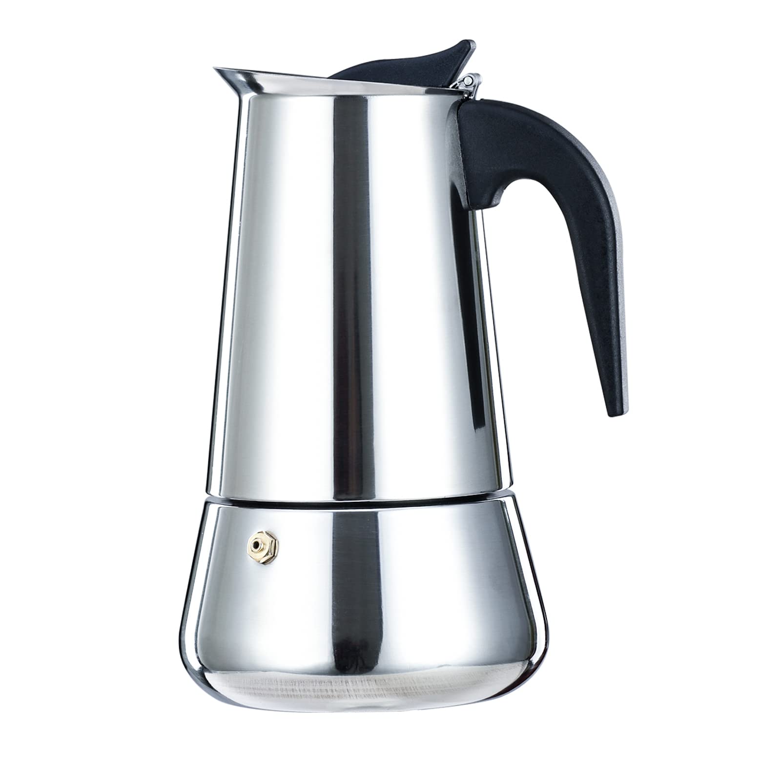 Simyolife Stovetop Espresso Maker Stainless Steel Italian Coffee Maker Moka Pot Induction-Capable Moka Coffee Machine Cafe Percolator Maker, Silver (12-Cups, 20oz/600ML)-Mother's Day Gifts