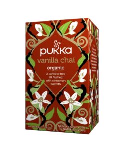 pukka organic herbal tea vanilla chai 20 tea bags