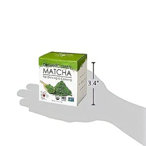 [Sugimoto Tea] Organic Daily Matcha, Authentic Japanese Origin, Versatile Green Tea Powder, USDA Organic, Kosher, Non-GMO, Ideal for Drinking & Cooking, 2.0 oz (57g) Box