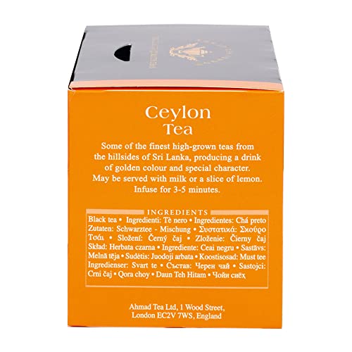 Ahmad Tea Black Tea, Ceylon Teabags, 20 ct (Pack of 6) - Caffeinated and Sugar-Free