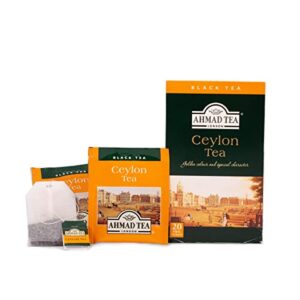 Ahmad Tea Black Tea, Ceylon Teabags, 20 ct (Pack of 6) - Caffeinated and Sugar-Free