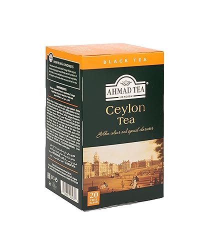 Ahmad Tea Black Tea, Ceylon Teabags, 20 ct (Pack of 6) - Caffeinated and Sugar-Free