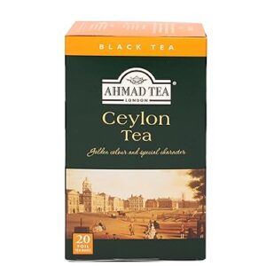 Ahmad Tea Black Tea, Ceylon Teabags, 20 ct (Pack of 6) - Caffeinated and Sugar-Free