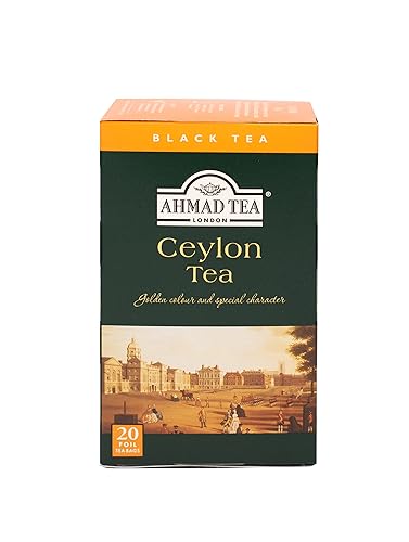 Ahmad Tea Black Tea, Ceylon Teabags, 20 ct (Pack of 6) - Caffeinated and Sugar-Free