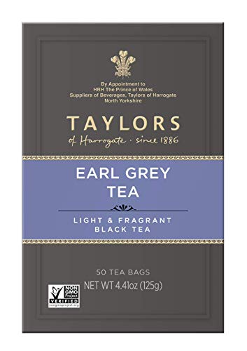 Taylors of Harrogate Earl Grey Tea, 50 Count, Black