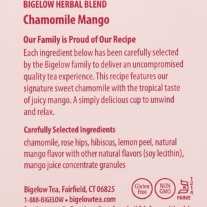 Bigelow Tea Chamomile with Mango Tea, 20 ct