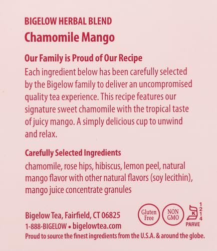 Bigelow Tea Chamomile with Mango Tea, 20 ct