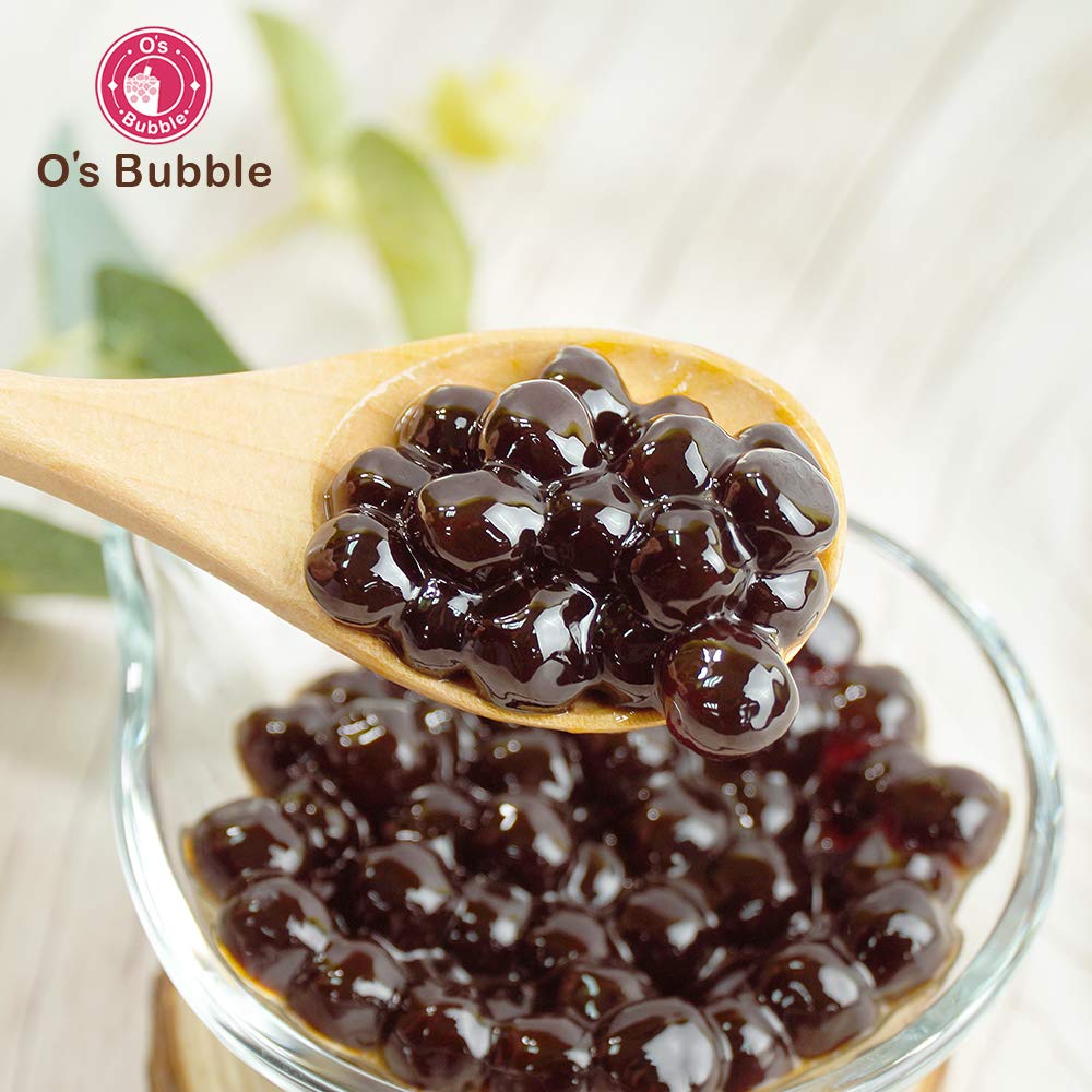 Orbitel O's Instant Brown Sugar Boba/Tapioca Pearls, Ready in 30 Seconds, 2.12 Oz, Pack of 6