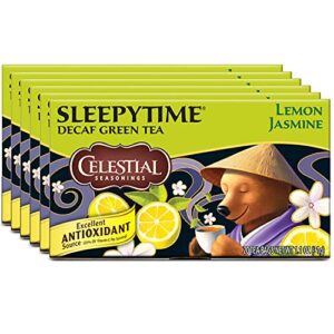 Celestial Seasonings Green Tea, Sleepytime Decaf Lemon Jasmine, 20 Count