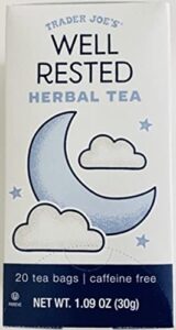 trader joe's well rested herbal tea 20 tea bags