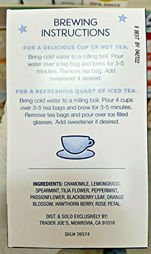 Trader Joe's Well Rested Herbal Tea 20 tea bags