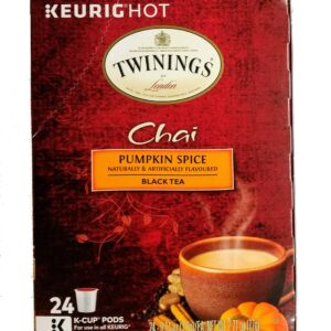 Twinings of London, Chai Pumpkin Spice Black Tea 24 K-Cup Pods (Pack of 1), For use in all Keurig K-Cup Brewers