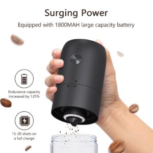 FXTNKYY Electric Ceramic Conical Burr Coffee Grinder ，Adjustable Grind Settings， Portable & Travel Friendly Whole Bean Mill，Grind Result Better Taste Coffee