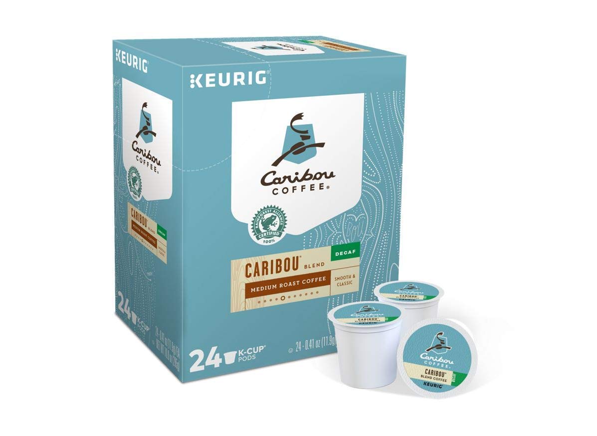 Caribou Coffee, Caribou Blend Decaf, K-Cup Portion Pack for Keurig K-Cup Brewers 24 Count (Pack of 2)