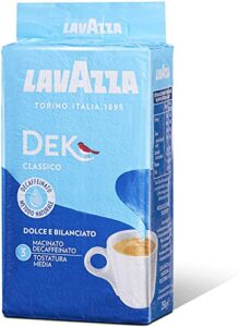 lavazza caffe decaffeinato ground coffee 250g