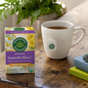 Traditional Medicinals Smooth Move Senna Herbal Stimulant Laxative Tea, Chamomile, Net WT 1.13oz (Pack - 2)