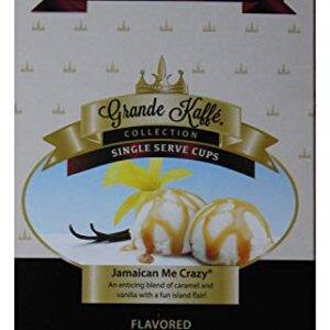 Grande Kaffe Jamaican Me Crazy Flavored Ground Coffee, 18 Single Serve Cups