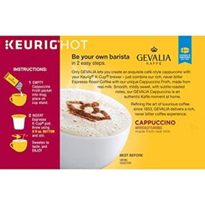 Gevalia Cappuccino Keurig K Cup Pods with Froth Packets 5.98oz (24 Count, 4 Boxes of 6) (4)