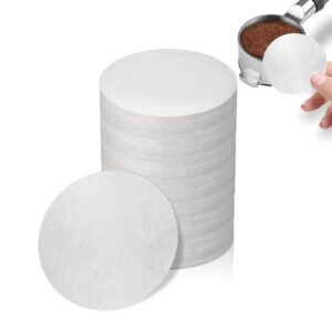 500 pcs coffee paper filter for espresso coffee maker, 51 mm unbleached espresso filter puck screen portafilter paper compatible with breville barista, mr. coffee and other espresso machine