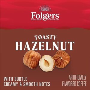 Folgers Toasty Hazelnut Flavored Coffee, 12 Keurig K-Cup Pods