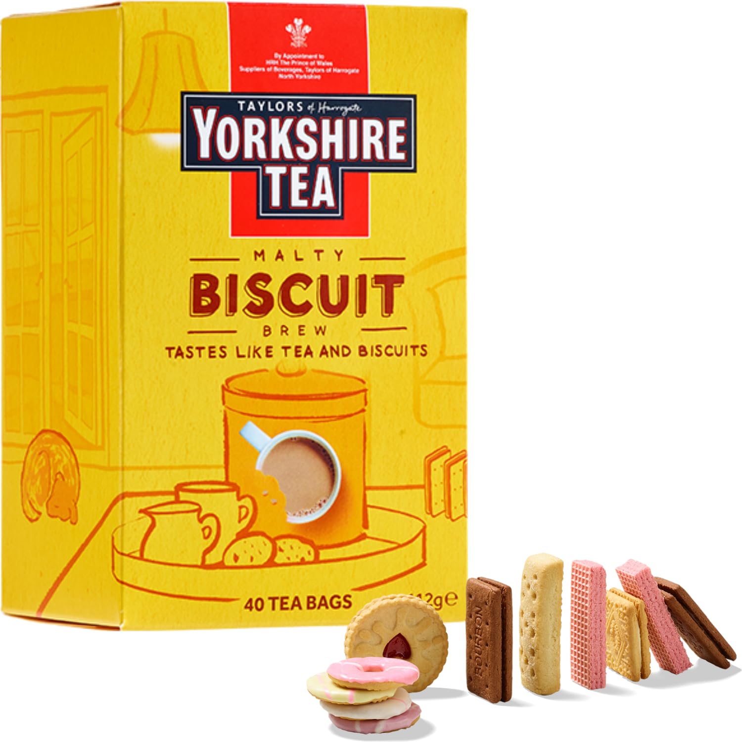 Taylors of Harrogate Biscuit Brew Yorkshire 40 Tea Bags, 112 g