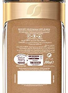 NESCAFE Gold Espresso 100% Arabica Aroma Intense Instant Coffee Beans Beverages for a Perfect Day Start Jar 100 gm