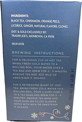 Trader Joe's Winter Wake Up Tea 20 Count (Pack of 3)