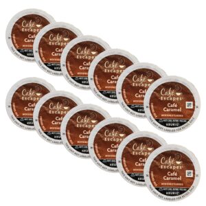 cafe escapes keurig brewed cafe caramel k-cup packs - 12 count (packaging may vary)