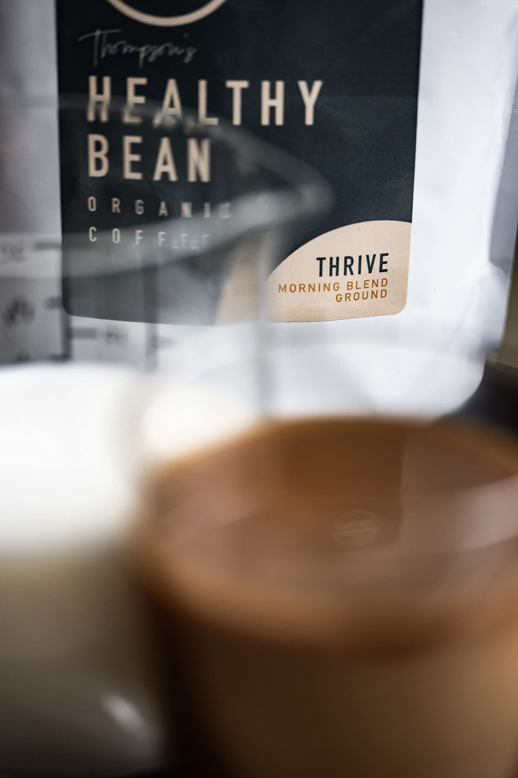 Healthy Bean Coffee Thrive Morning Roast - Low Acid Coffee | Whole Bean, Organic | - 11oz.