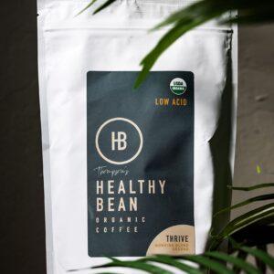 Healthy Bean Coffee Thrive Morning Roast - Low Acid Coffee | Whole Bean, Organic | - 11oz.