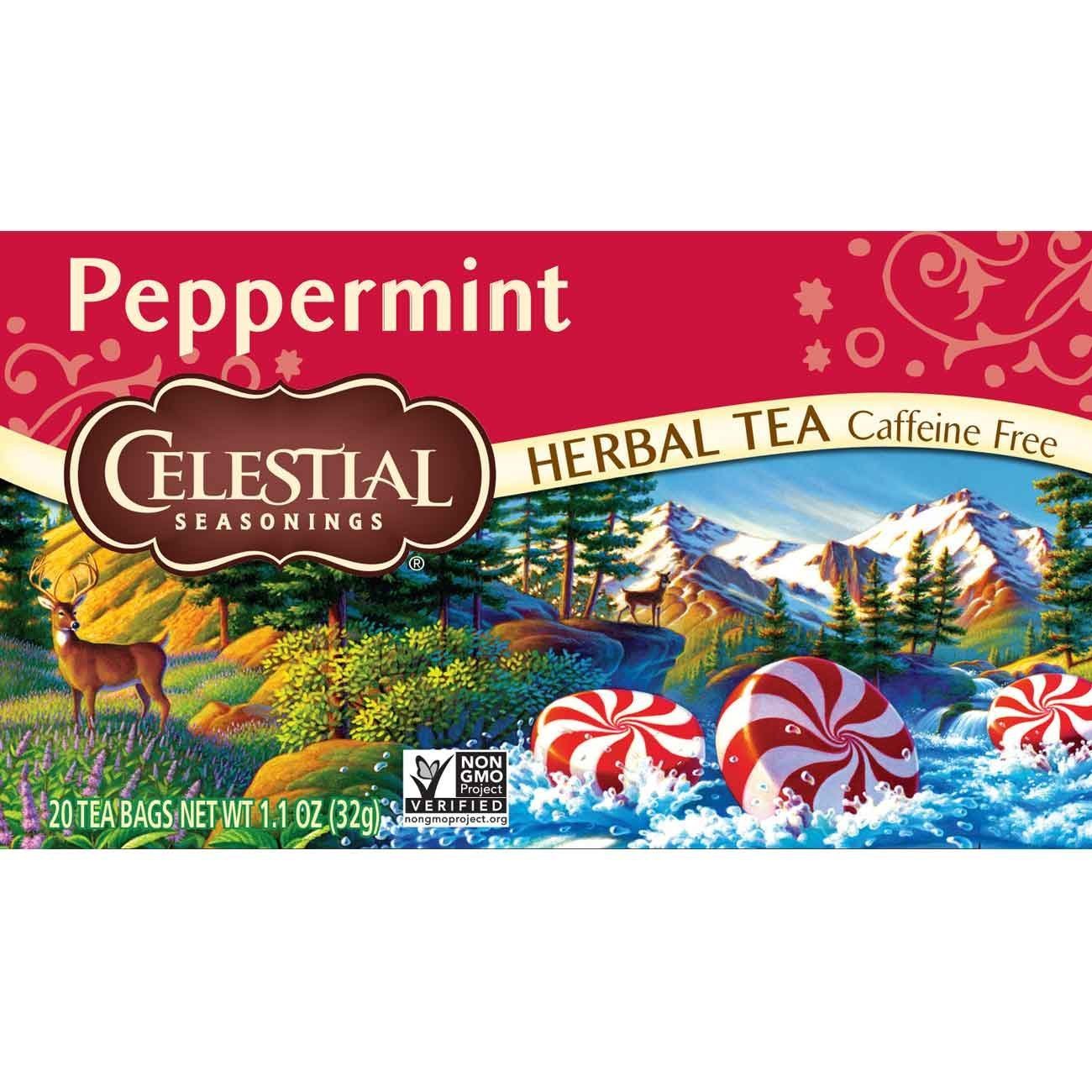 Celestial Seasonings Herbal Tea, Peppermint, 20 Count (Pack of 3)