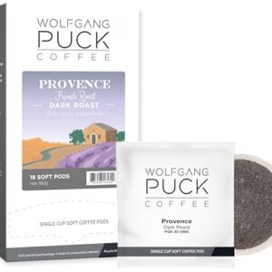 Wolfgang Puck Coffee, Provence French Roast Gram Coffee, 9.5 Gram Pods, 18 Count